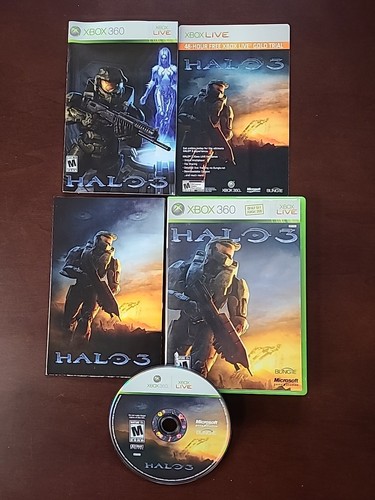 Halo 3 (Microsoft Xbox 360, 2007) Complete with Manual and Poster CIB ...