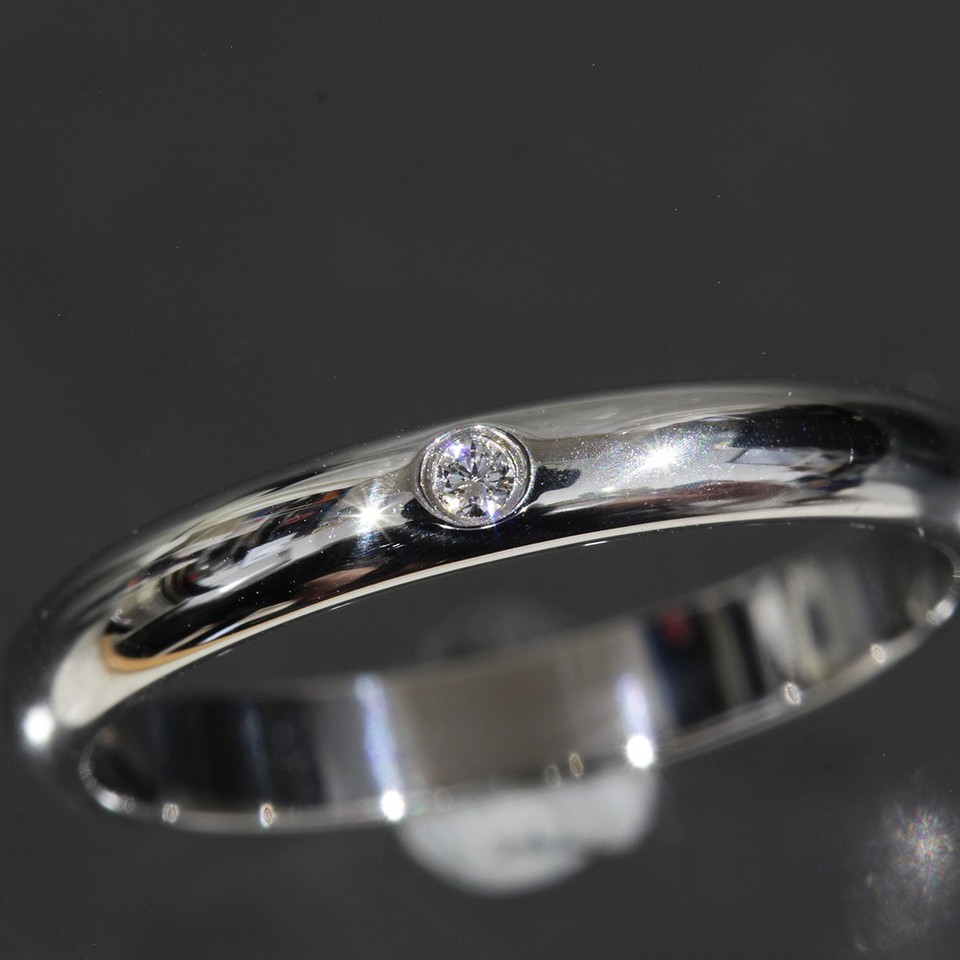Cartier Marriage Ring Diamond US 4.25 (48) Pt950 Gallery Newly Polished ...