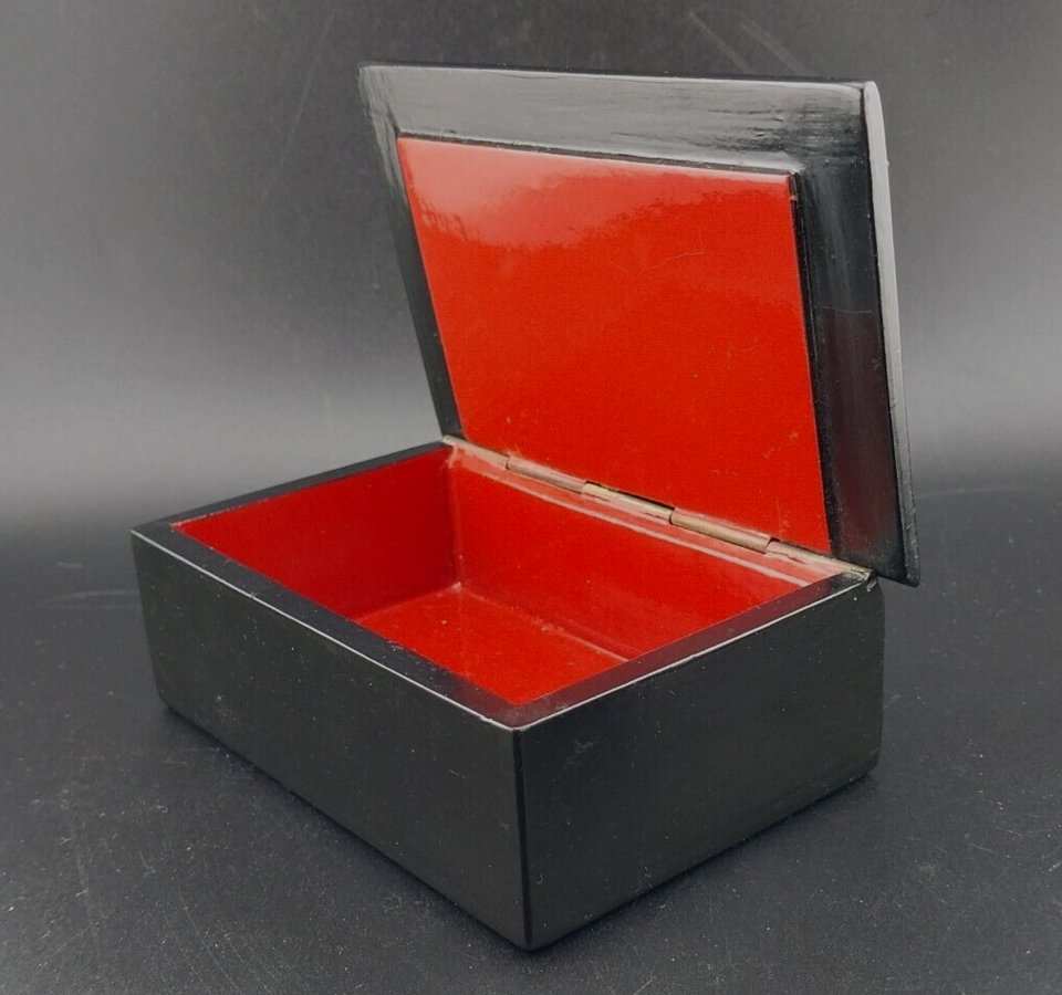 VTG Russian Hand Painted Lacquer Box Keepsake Gift - 4"× 3" - Mint ...