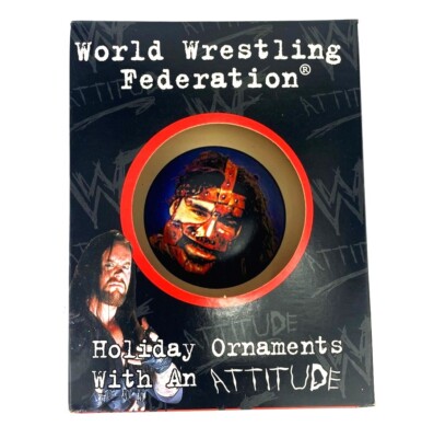 WWF WWE Mankind Ornament Ball Holiday xmas tree decoration Wrestling ...