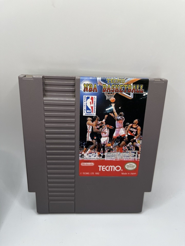 Tecmo NBA Basketball W/ Sleeve (Nintendo Entertainment System, 1992 ...