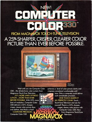MAGNAVOX Computer Color 330 Television ~ 1979 Magazine Advertising ...