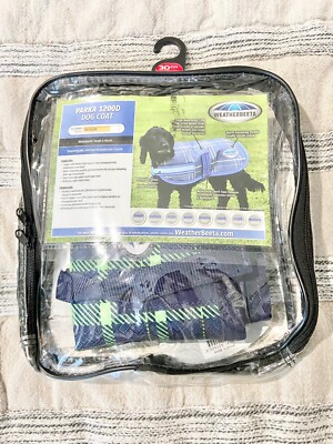 Weatherbeeta Parka 1200D Dog Coat 30cm Navy/Lime Plaid | eBay