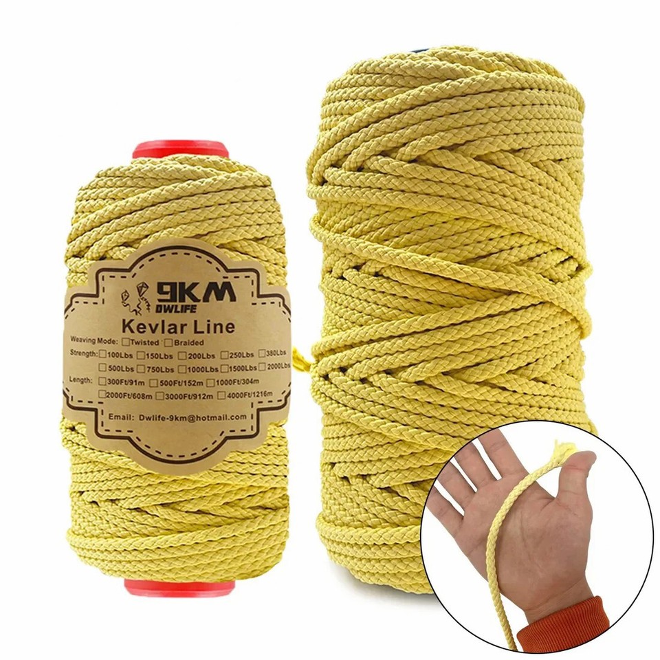 100% Kevlar String 40lb-5000lb Fishing Assist Cord Strong Rope Made ...