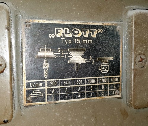 Flott SB 15 Säulenbohrmaschine, Ständerbohrmaschine, Standbohrmaschine ...