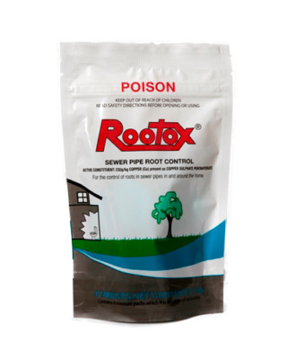 Rootox Removes Roots Blocked Sewer Pipe Toilet Control Tree 114gm (4 ...
