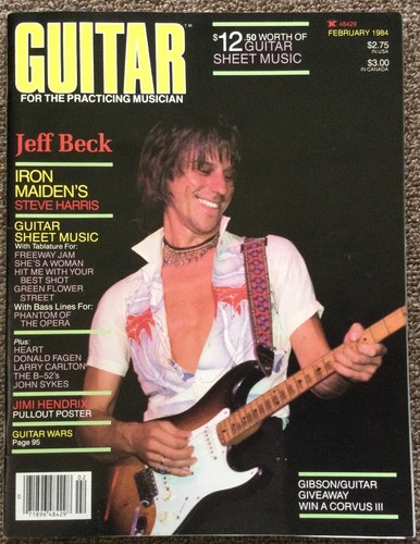 1984 FEB GUITAR FOR THE PRACTICING MUSICIAN JEFF BECK STEVE MORSE ...
