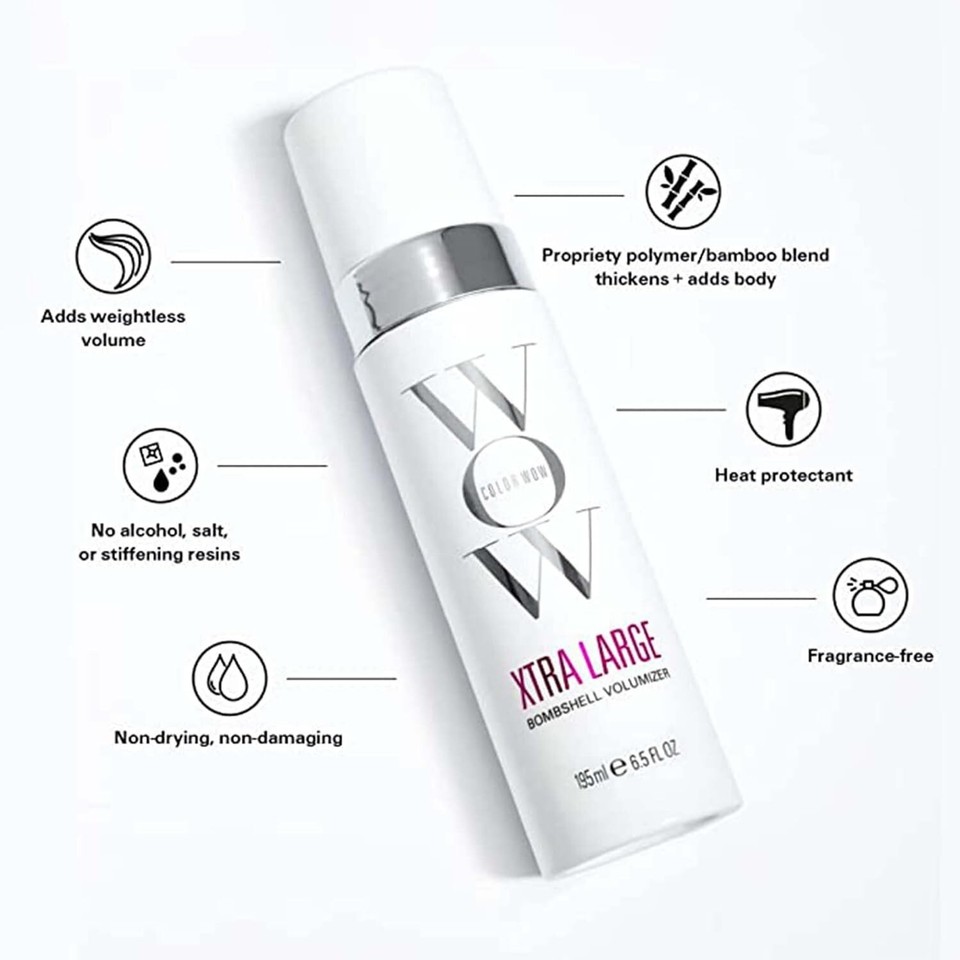 Color-Wow Xtra Large Bombshell Volumiser 195ml Hair Styling Mousse All ...