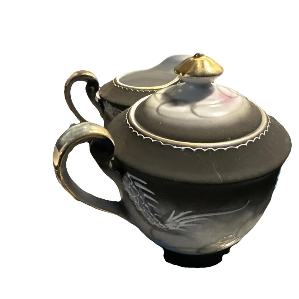 VTG 1950’s Dragonware Betson Hand Painted Blk 16 Piece Japanese China ...