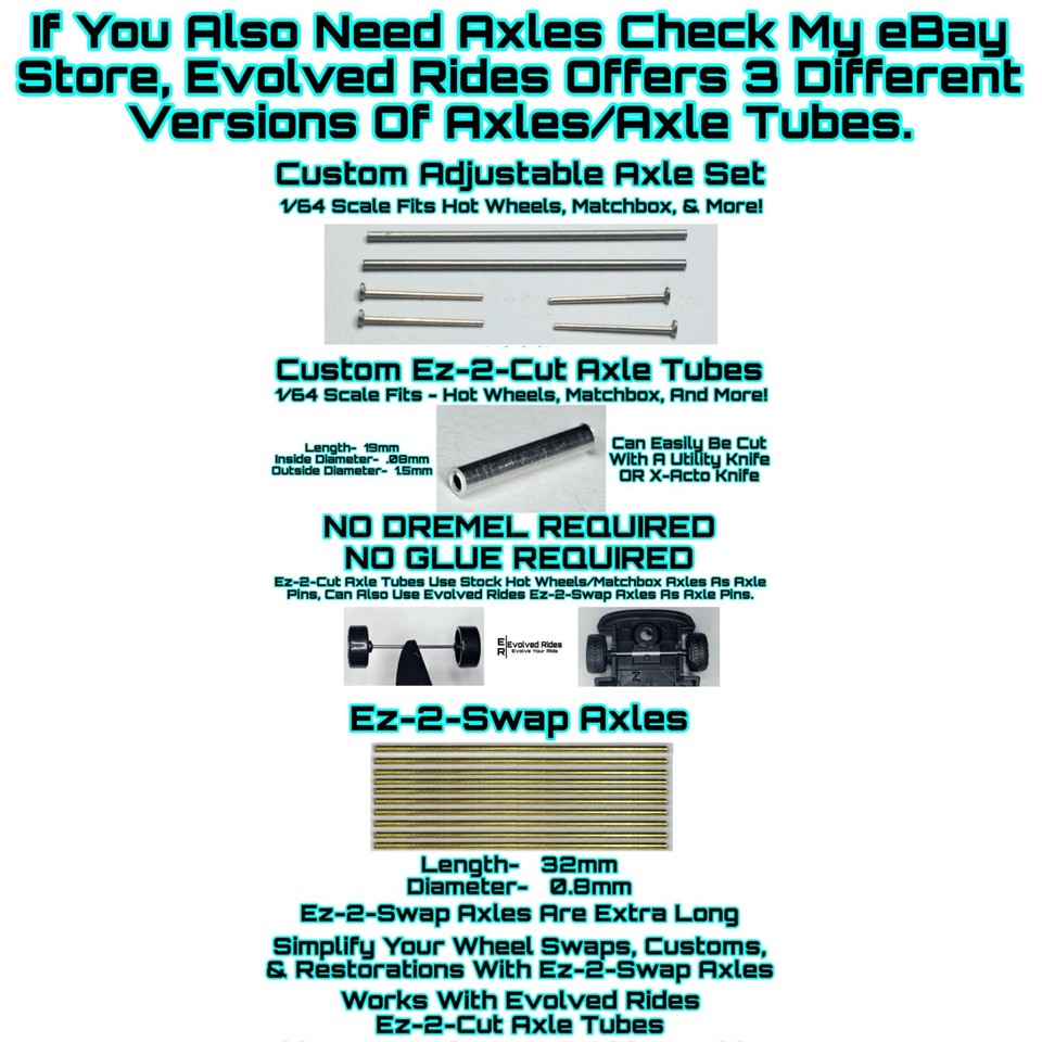 10 RANDOM Sets Real Rider Wheels Rubber Tires 1/64 Scale Hot Wheels ...