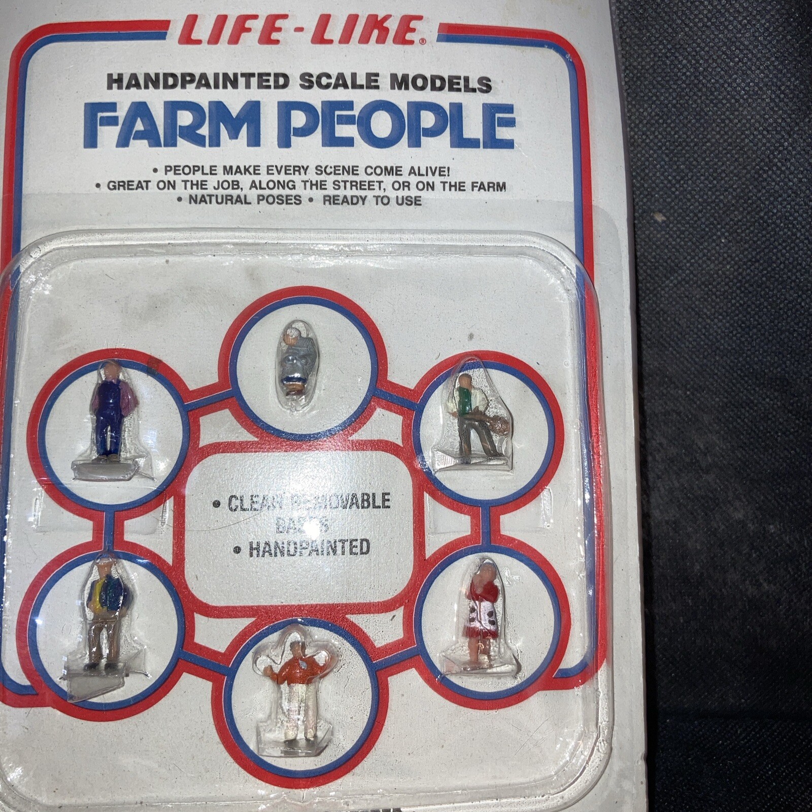 Vintage Life-Like Hand Painted HO Scale Model Farm People Figures #1127 ...