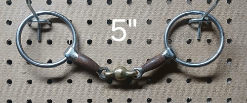 5”. English Loose Ring Snaffle Bit 3 Piece Ball Lozenger Mouthpiece | eBay