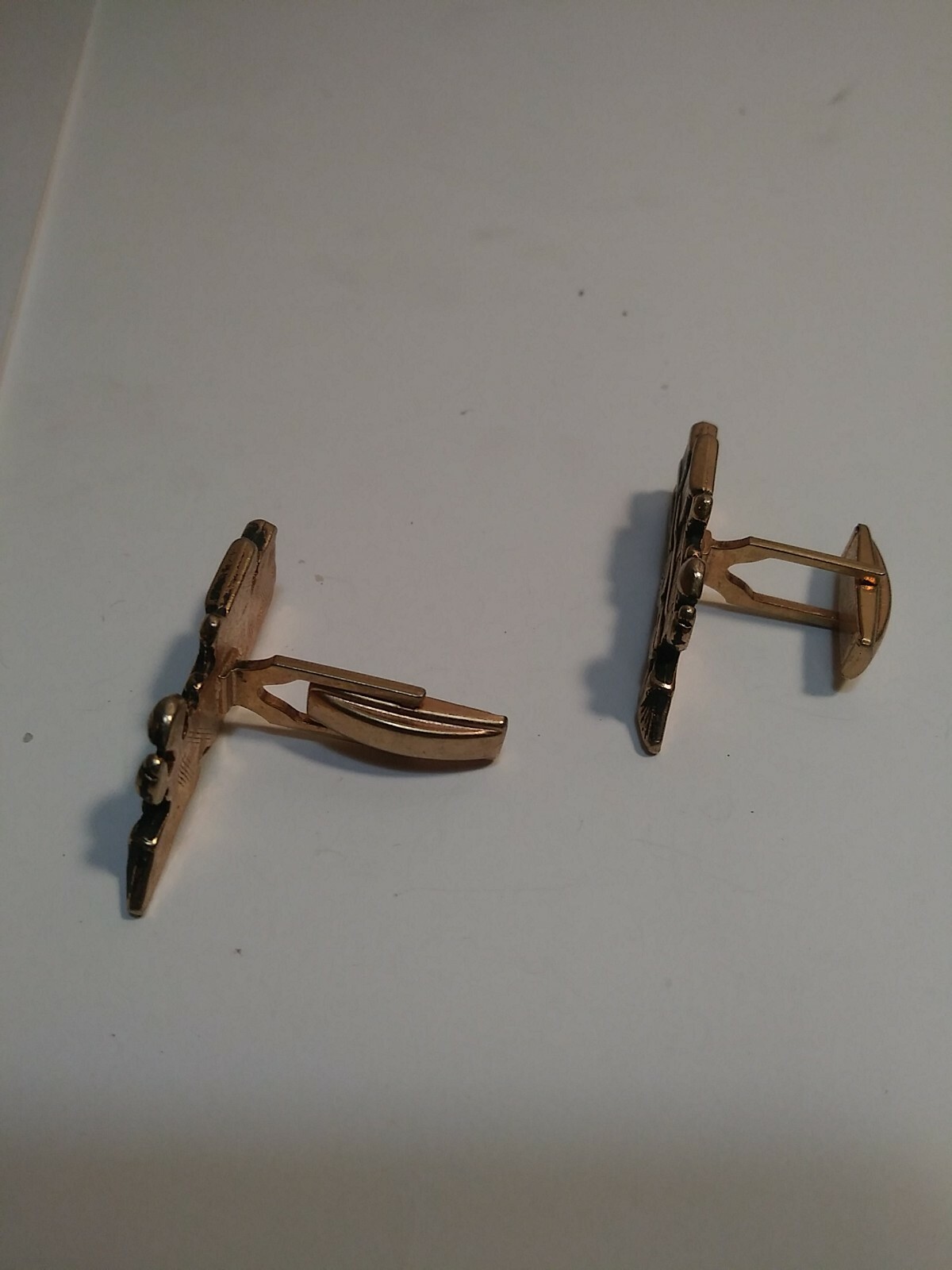 Vintage Locomotive Train Steam Engine Cufflinks Gold… - Gem