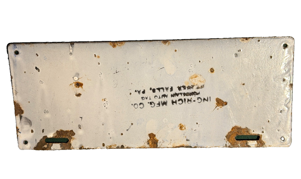 Antique 1914 Massachusetts Porcelain License Plate MA Mass Auto Tag ...