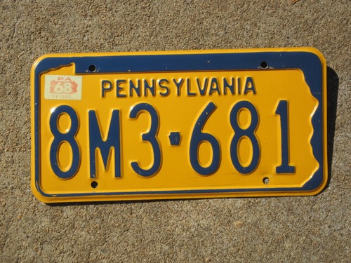 1968 Pennsylvania License Plate PA Penna Ford Chevrolet Chevy Dodge ...