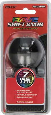 LED SHIFT KNOB stick shifter RAVE Pilot PM-2105M Manual shift 7-COLOR L ...