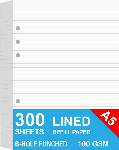 (3-Pack) A5 Lined Refills Paper for Filofax Planner/Binders/Organizer ...