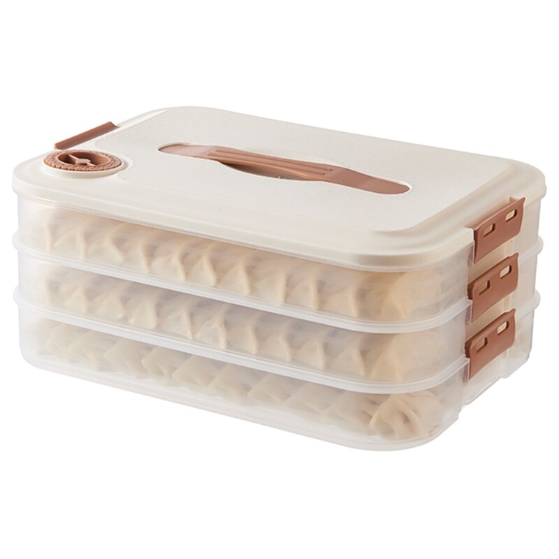 Multi-layer Dumpling Storage Box with Lid Kitchen Refrigerator Food ...