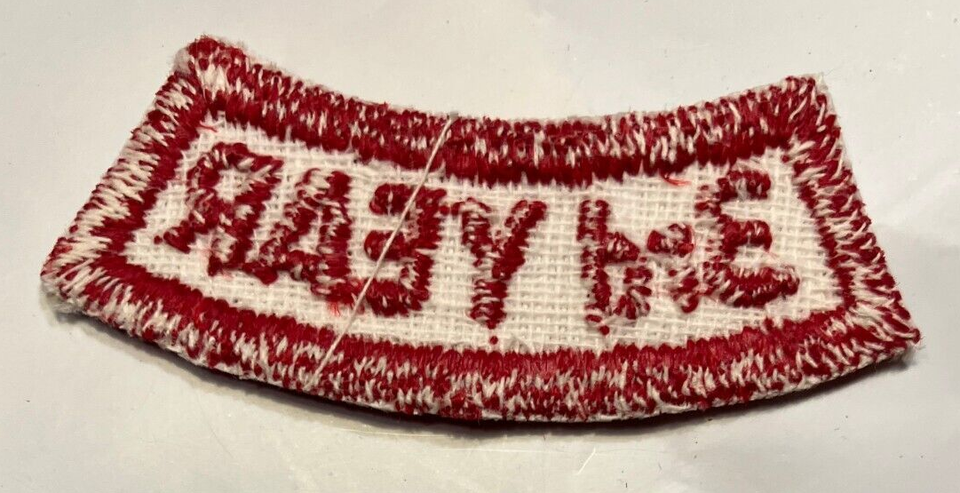 VTG 3rd Year Segment Patch Twill Red White Rocker Cut Edge Border Boy ...