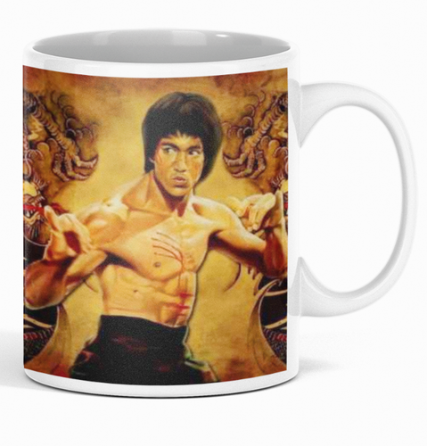 Bruce Lee Golden Dragon Double-Sided Ceramic Coffee Mug | eBay