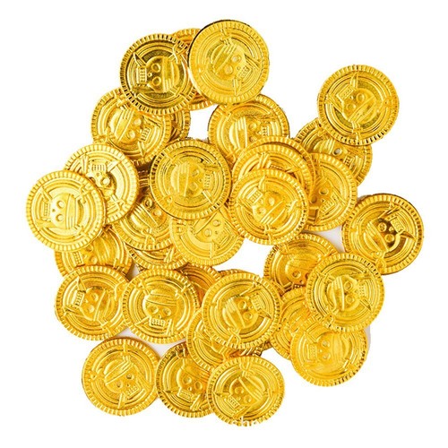 Cosplay Decorations Favors Pirate Gold Coins Halloween Party Game Coin ...