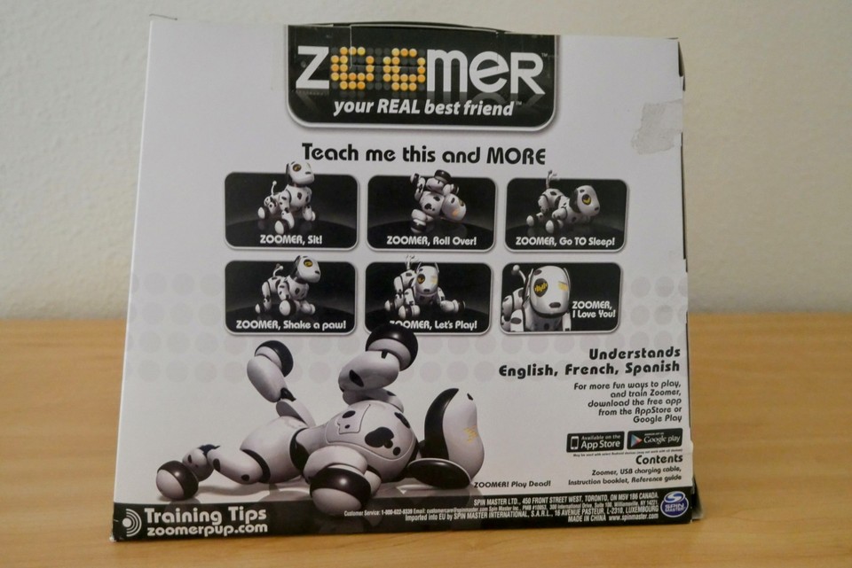 ZOOMER INTERACTIVE PUPPY REALIZE ACTING DOG LEARN TRICKS,RESPONDS TO ...