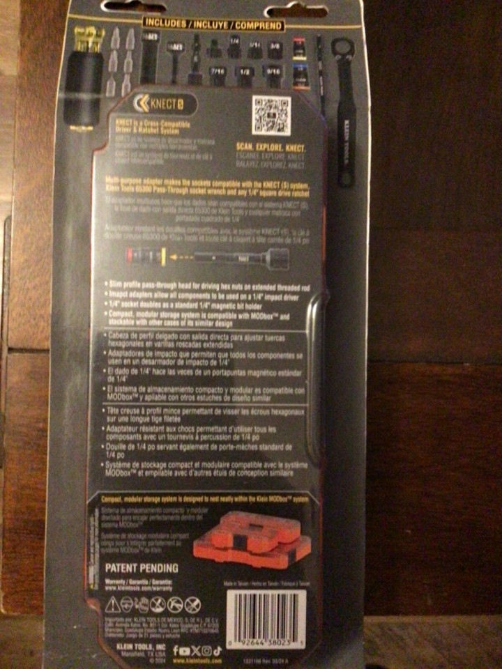 New Sealed Klein Tools 65300KNECT: 21-Piece SAE KNECT Starter Kit ...