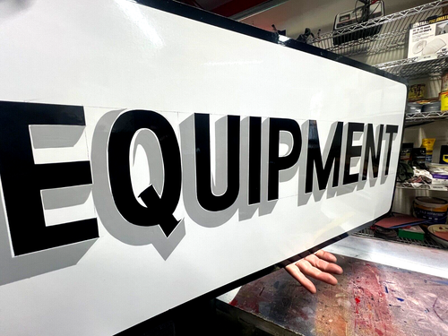 LARGE 49 3/4" HAND PAINTED INTERNATIONAL HARVESTER Truck IH LOGO SIGN ...