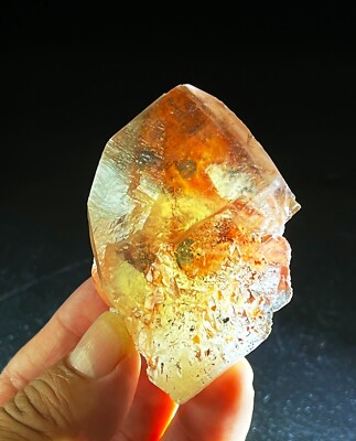 82.6g Natural Rare Clear Transparent Red Phantom Ladder Calcite Mineral ...