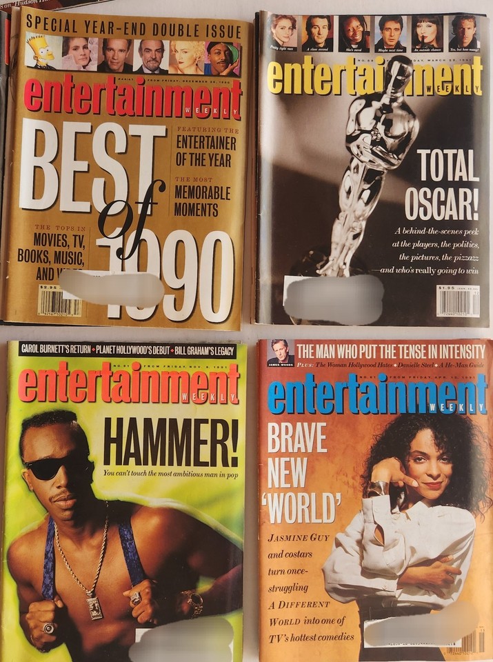 Lot of 13 Entertainment Weekly Magazines Mixed 1990 to 1993 Used/good ...