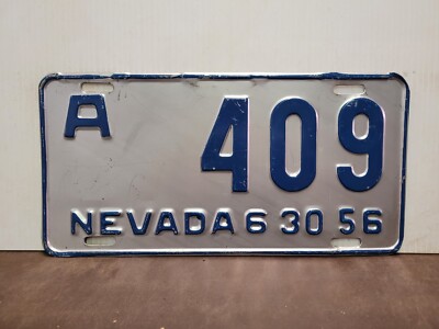 1956 Nevada #409 License Plate Tag | eBay