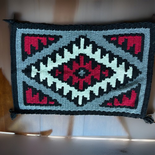 Native American Navajo table topper/runner made to look like a rug ...