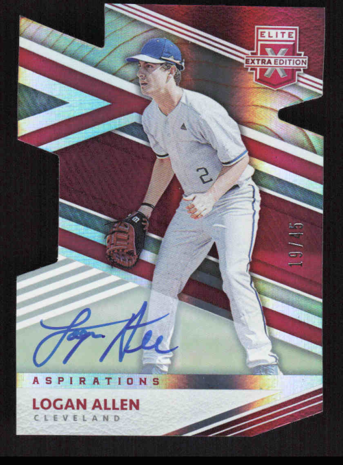 2020 Elite Extra Edition Signatures Aspirations Die Cut #56 Logan T ...