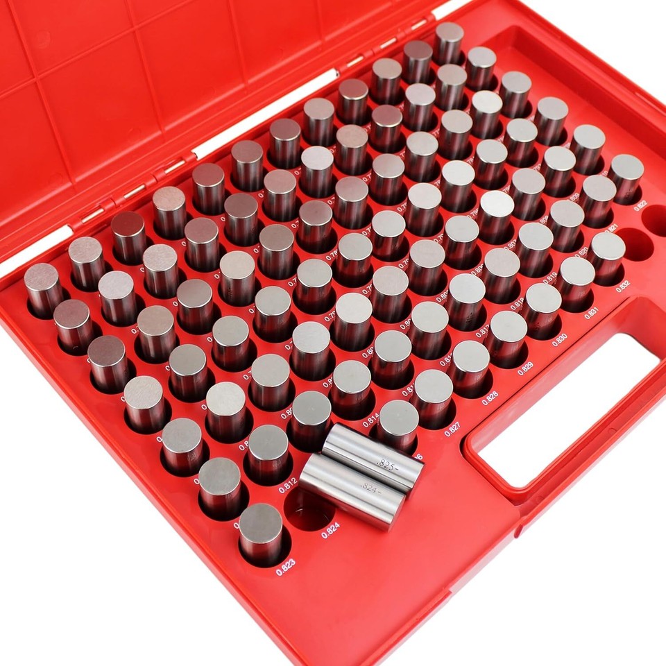 HFS(R) Steel Pin Gage Set Minus (82Pcs (0.751-0.832") M5) Precision ...