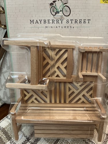 mayberry street miniatures wood outdoor patio furniture | eBay