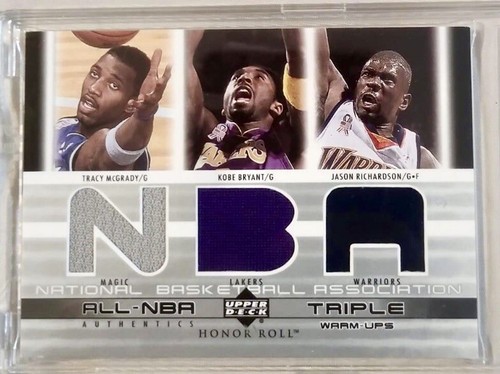 2002-03 UD HONOR ROLL NBA TRIPLE GAME PATCH KOBE BRYANT TRACY MCGRADY ...