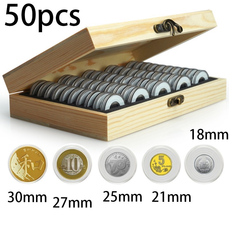 Useful Coin collection box Capsule Case Display Money Protection Set ...