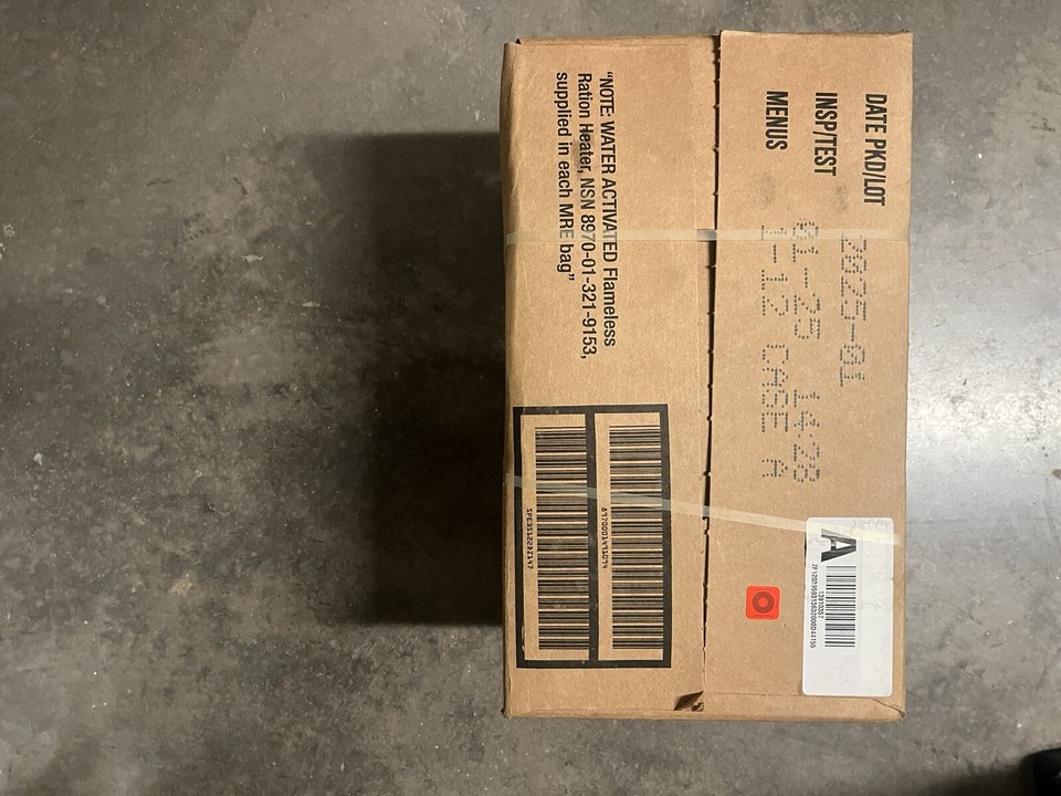 MRE U.S. Military Meals Case A Menus 1-12 MRE 12 Ready to Eat Meals ...