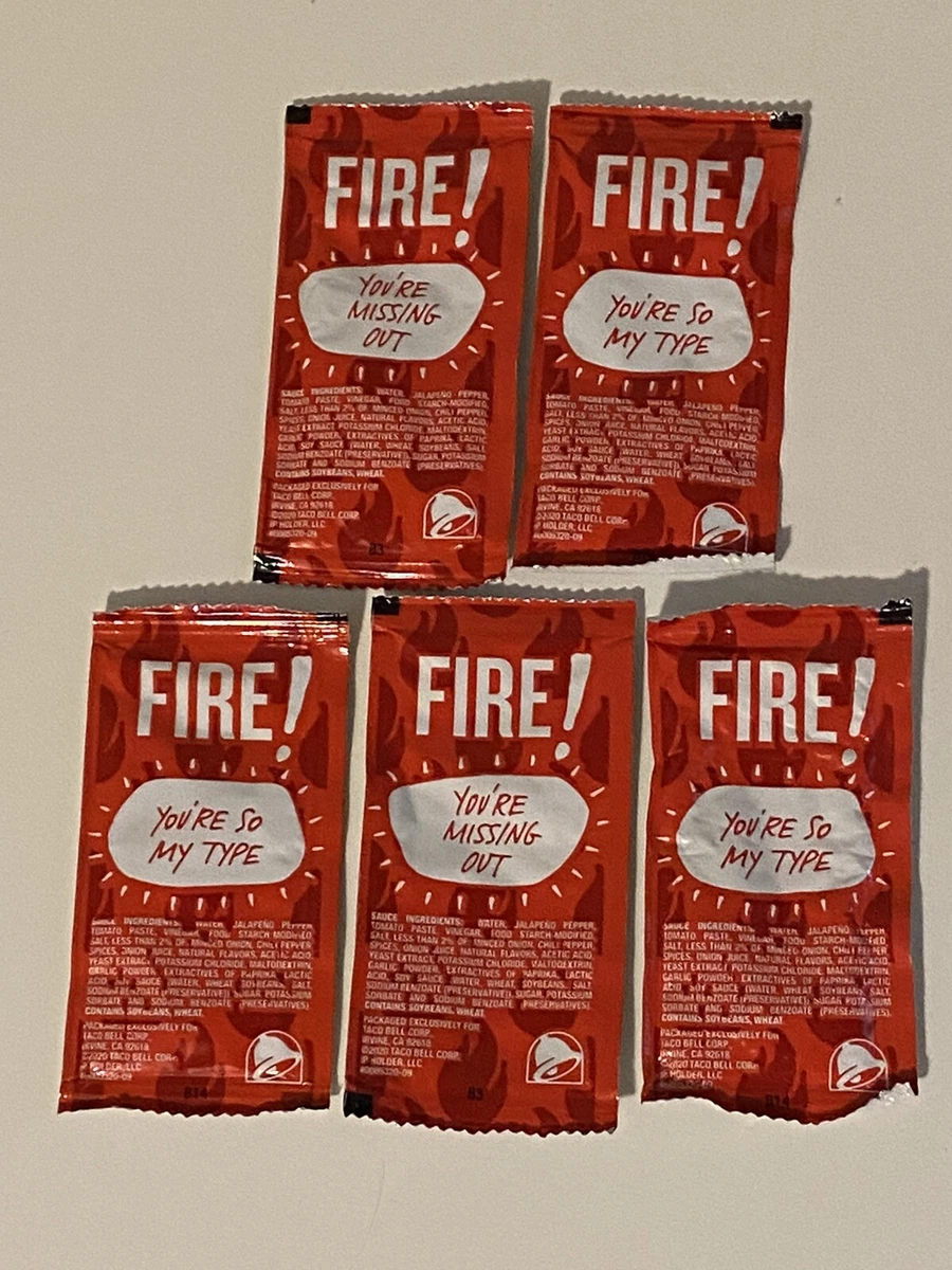 Taco Bell Fire Sauce Packets