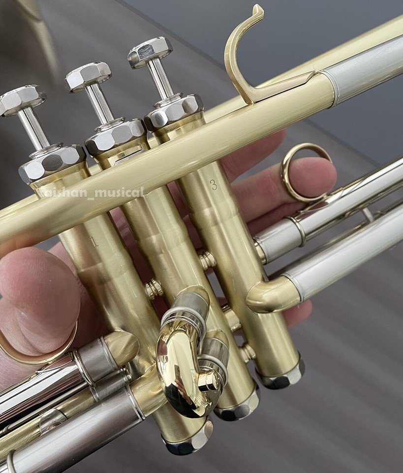 New WEIBSTER WTR-350 trumpet Brushed Lacquered with case FREE SHIPPING ...