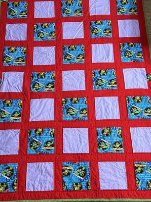 Teenage Mutant Ninja Turtles Homemade Quilt Throw Blanket 40” X 55 ...