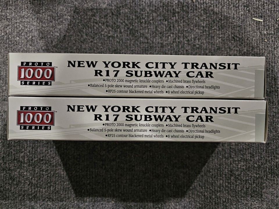 Proto 1000 NYC Transit R17 Subway Car 30300 #6508 & #6827 | eBay