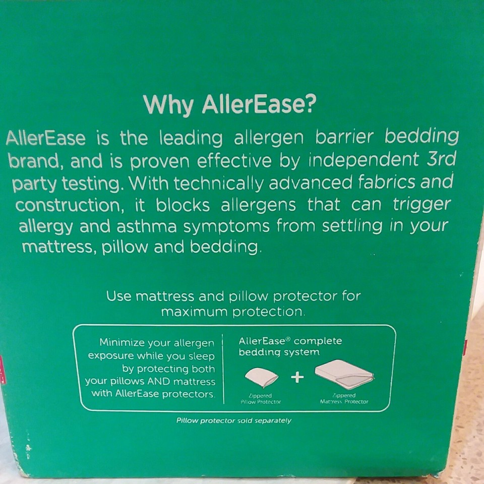 Allerease Waterproof Twin Zippered Mattress Protector Soft Allergy Barrier NEW | eBay