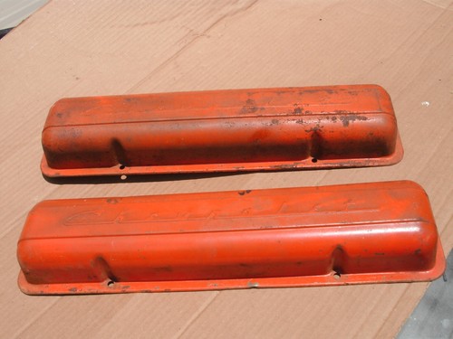 Chevy Small Block Script Valve Covers 283,327 | eBay