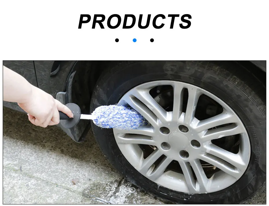 Car Alloy Wheel Cleaning Brush Tool Tire Washing Clean Soft Bristle ...