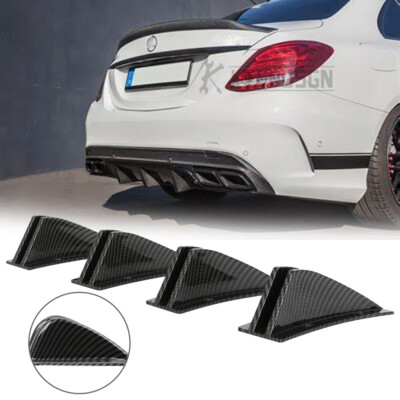 Carbon Fiber Style Rear Bumper Diffuser For Mercedes-Benz E63 C63 AMG ...