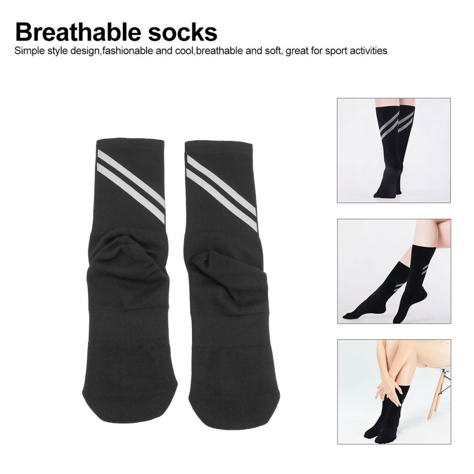 Hygroscopic and Sweat Releasing Sports Socks Reflective Cycling Socks ...