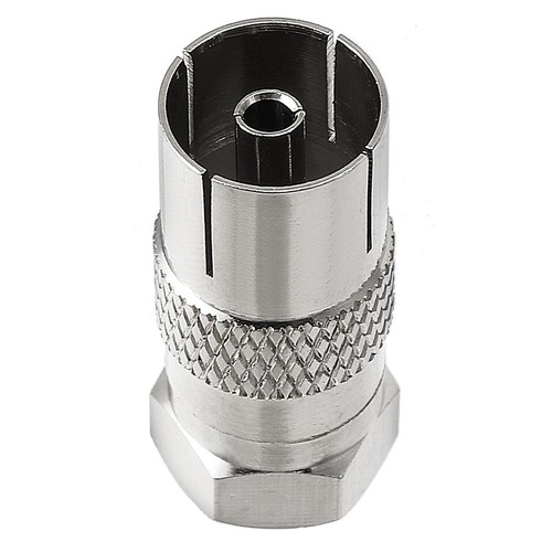 5 Pcs Silver Tone BSP F Male to PAL Female Jack RF Coaxial Linker ...