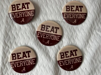 Alabama Crimson Tide Alumni game day button BEAT EVERYONE game day pin ...