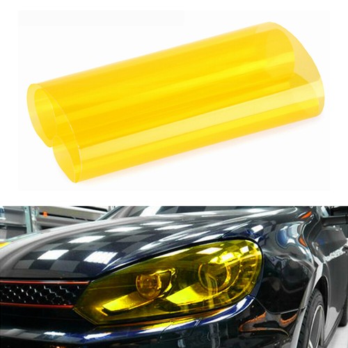 30x120cm Yellow Car Headlight Tint Film•Wrap Auto Fog Tail Light Vinyl ...